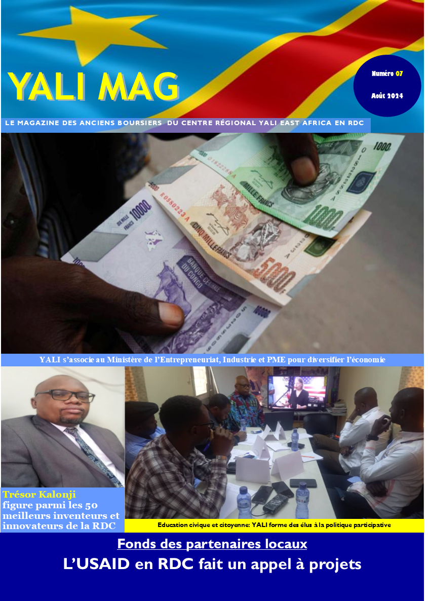 Le YALI Mag du mois d'Août est disponible - Yali RLC EA chapter of DR Congo